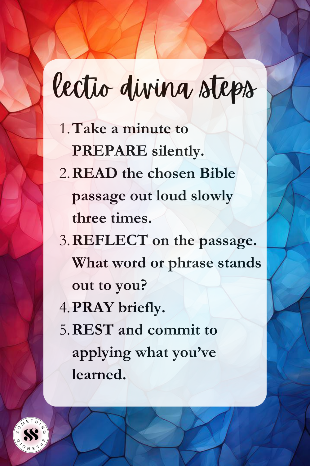 lectio divina - Something Splendid